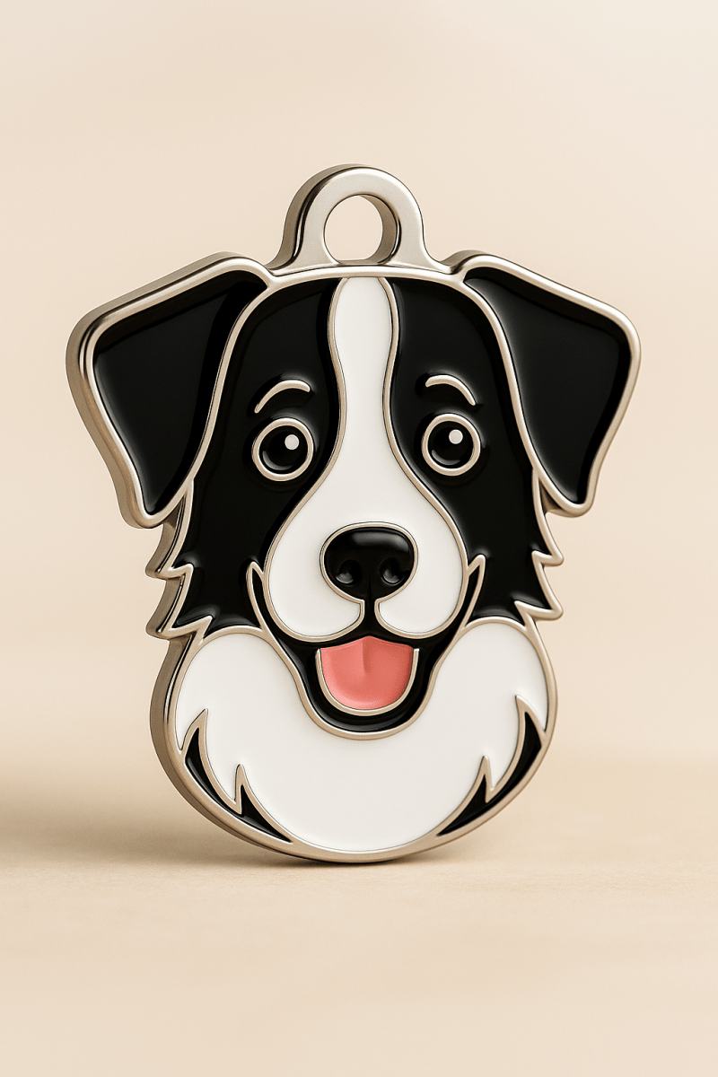 Border Collie Dog Tag Personalised & Engraved ID – Bailey and Coco (UK)