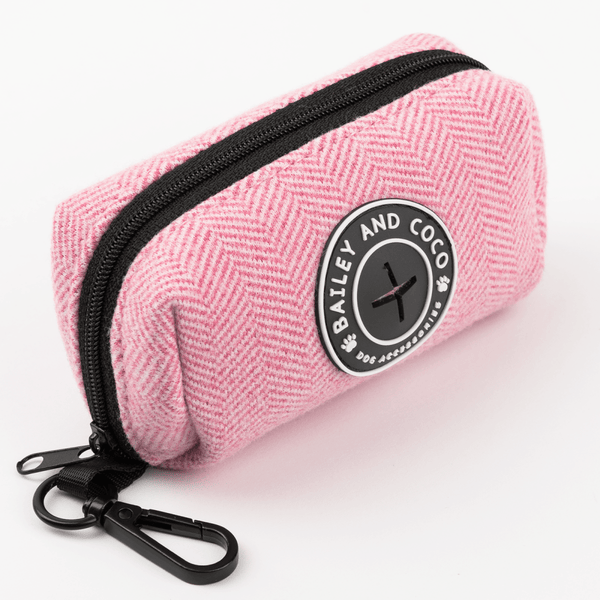 Poo Bag Holder - Bubblegum Pink Tweed