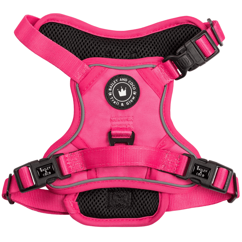 Trail & Glow® Dog Harness - The Hot Pink One - Pink Dog Harness